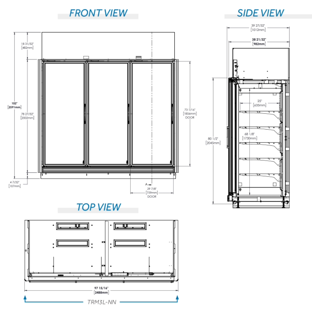 True Retail Merchandiser - TRM3L - Low Temp - 3 - Door – PureRange Food ...