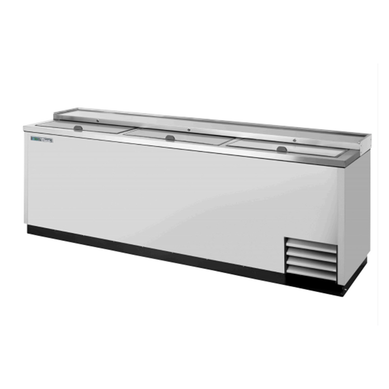 True TD-95-38-S-HC 95" Solid Slide Lid Stainless Steel Deep Well Bottl ...